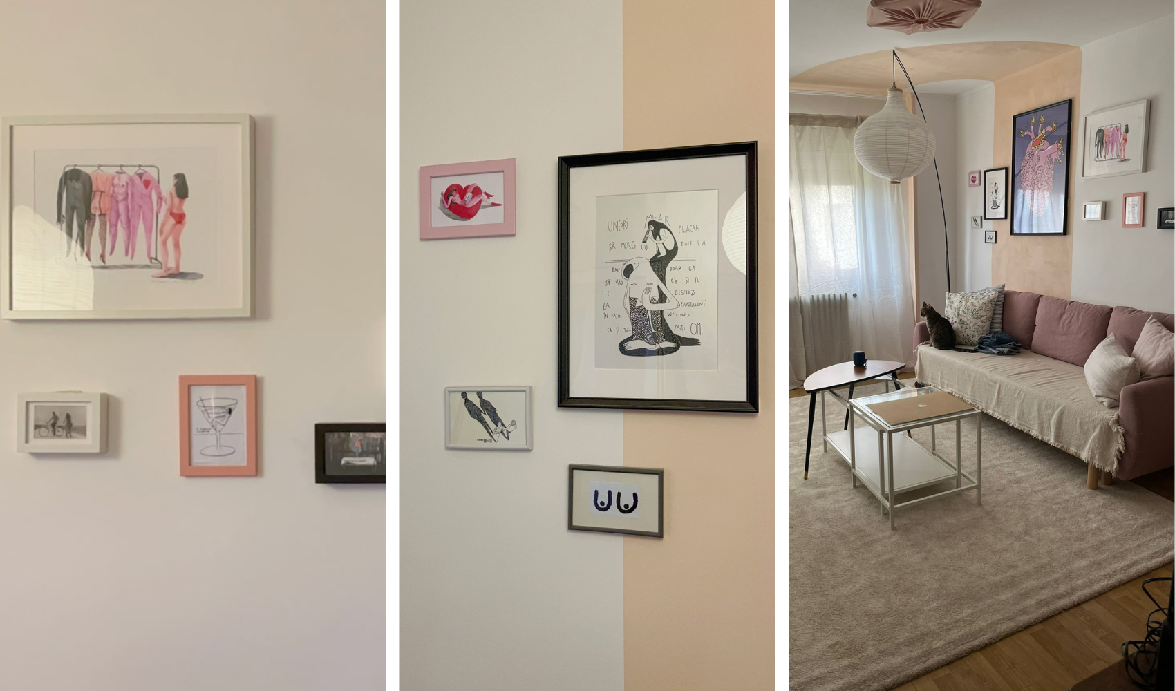 Benzi autoadezive: am pereții plini cu 20 rame și oglinzi, fără să-i ...